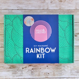 DIY Macrame Rainbow Kit: Sustainable Home Decor Craft - Etsy