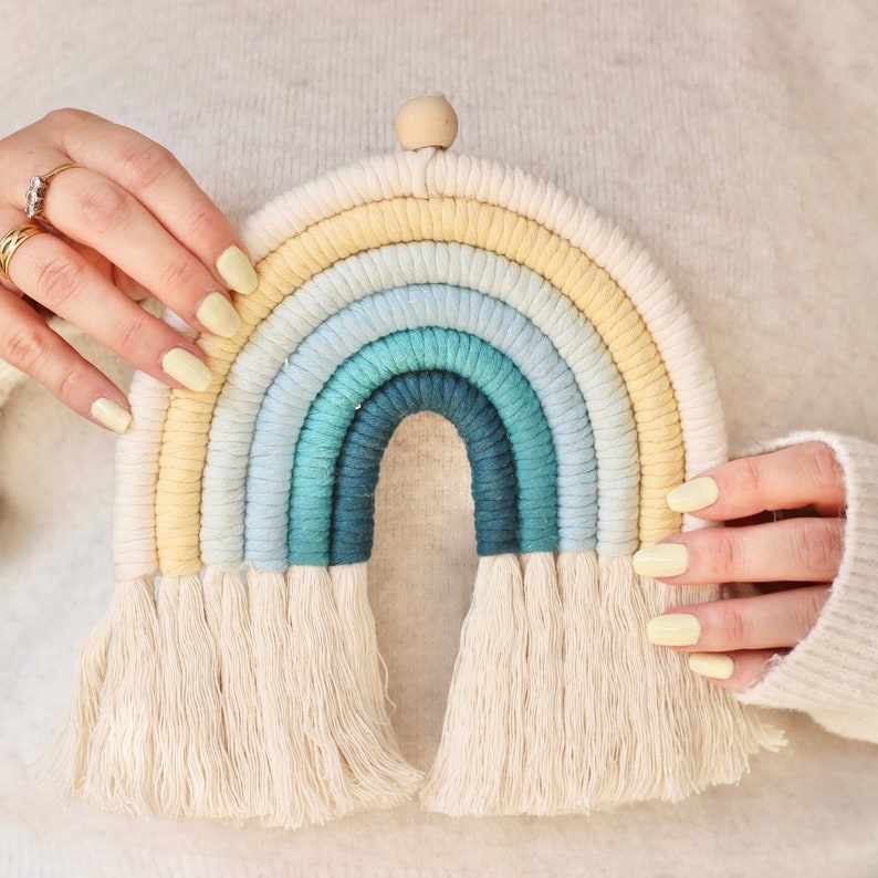 DIY Macrame Rainbow Kit: Sustainable Home Decor Craft - Etsy
