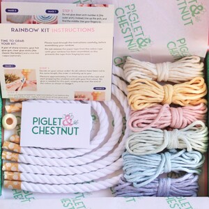 DIY Macrame Rainbow Kit: Sustainable Home Decor Craft - Etsy