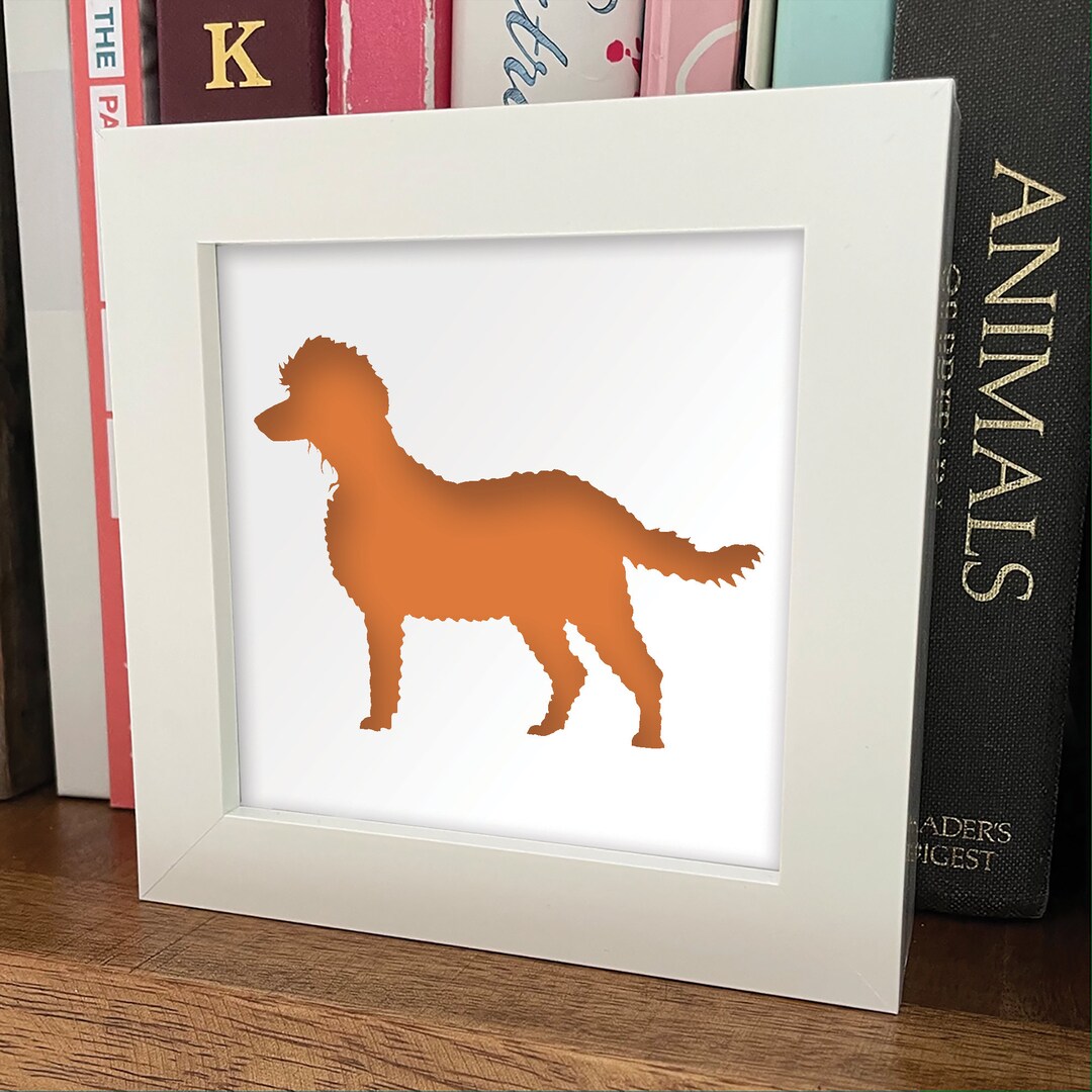 Standard Poodle Gift, Hand Cut Paper Framed Dog Art, Handmade, Paper ...