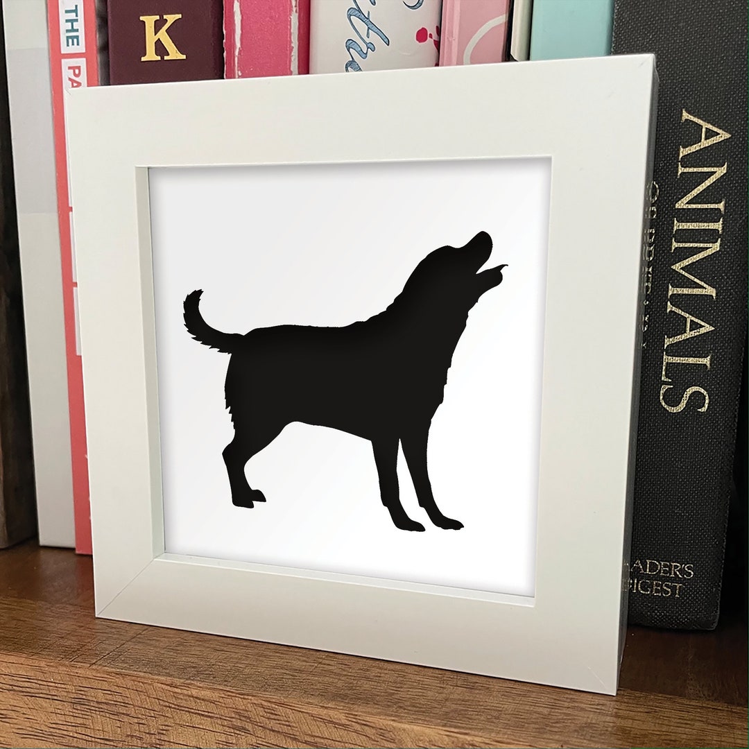 Labrador Silhouette Art, Retriever Framed Art, Labrador Dog Art ...