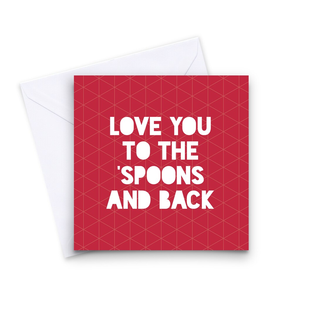Wetherspoon Pubs Valentine Card: 'love You to the 'spoons' - Etsy UK