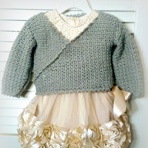 Knitting Pattern Ballet Sweater -- Snow Stitch Ballet Sweater Child ...