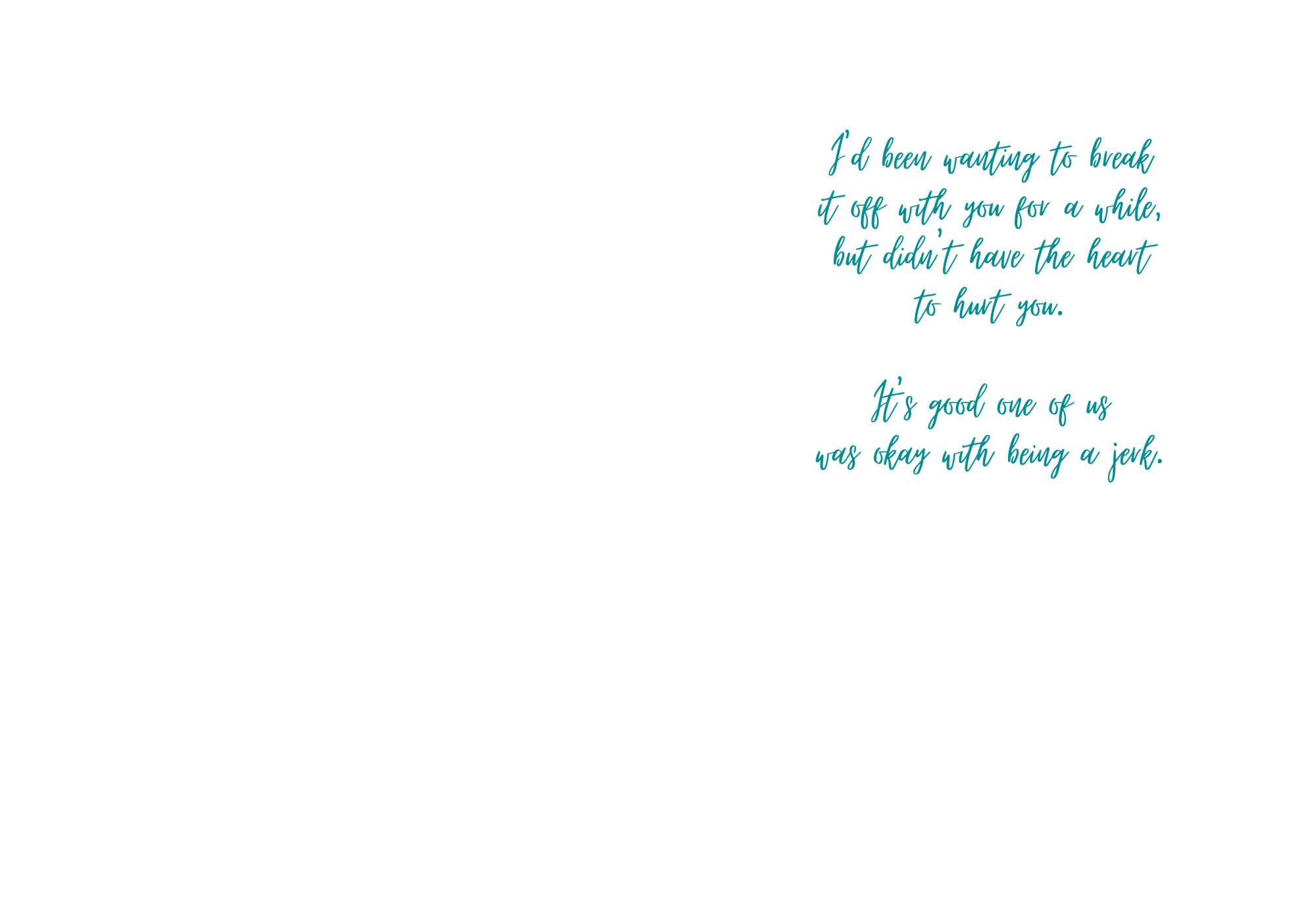 Thank You for Breaking up With Me Card DIGITAL PDF - Etsy UK