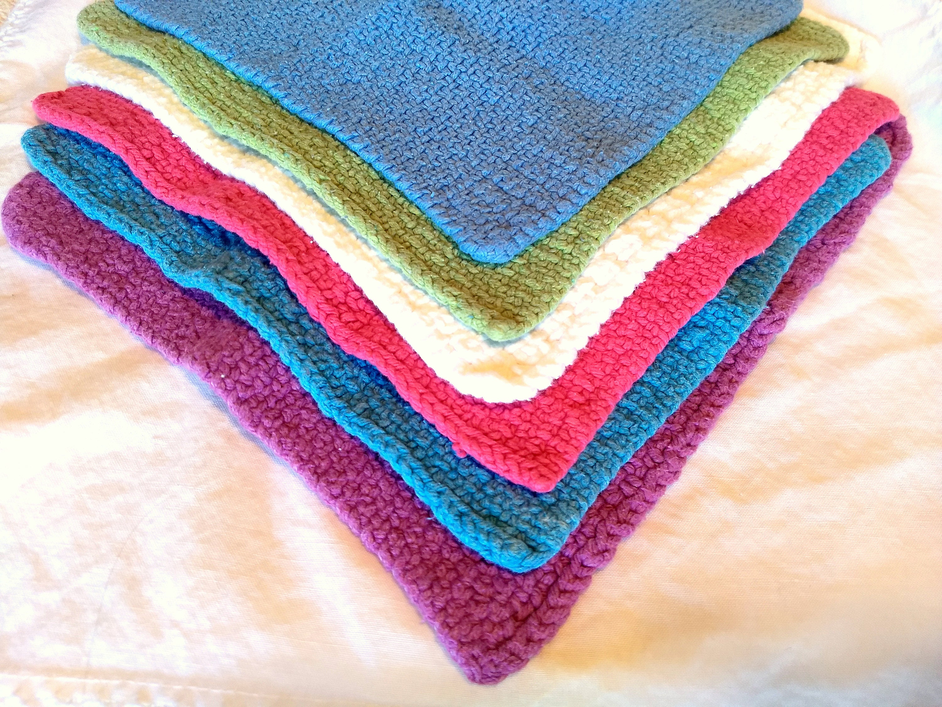 Knitting Pattern Dishcloths Linen Stitch Washcloths DIGITAL | Etsy