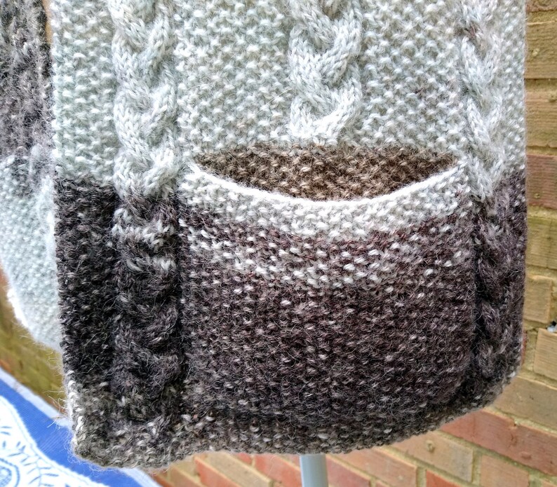 Knitting Pattern Pocket Scarf Braids & Pockets Scarf - Etsy