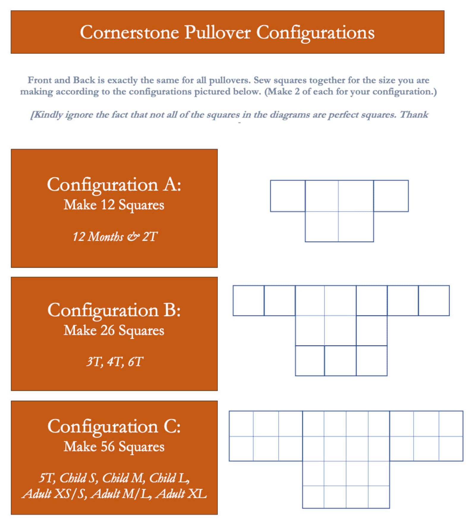 Crochet Pattern Sweater -- Cornerstone Square Pullover -- Any Size ...