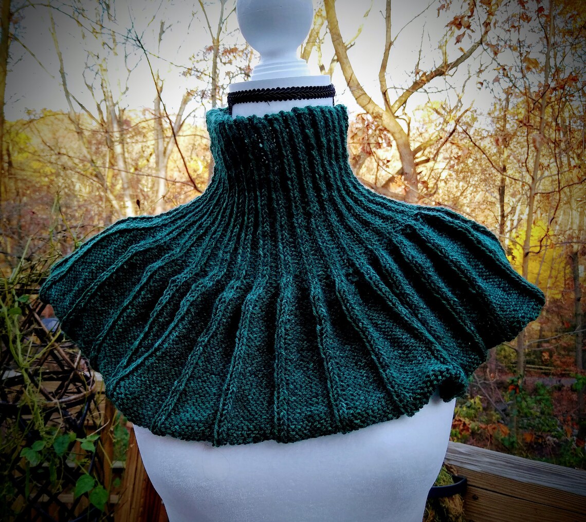 Knitting Pattern Cowl Flared Turtleneck Cowl DIGITAL PATTERN PDF Cowl Neck Wrap Warm Turtleneck ...