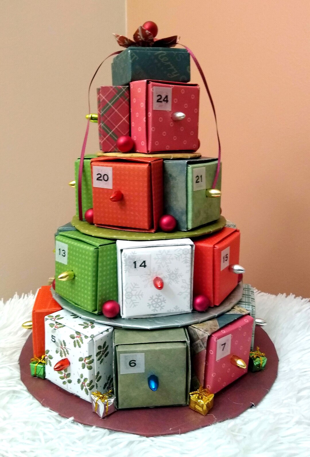 Advent Calendar Christmas Tree digital Pattern PDF - Etsy