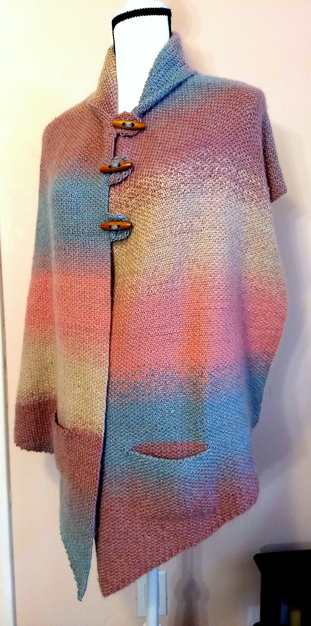 Knitting Pattern: Spun Sugar Shawl & Hat With Pockets (PDF Pattern) - Etsy