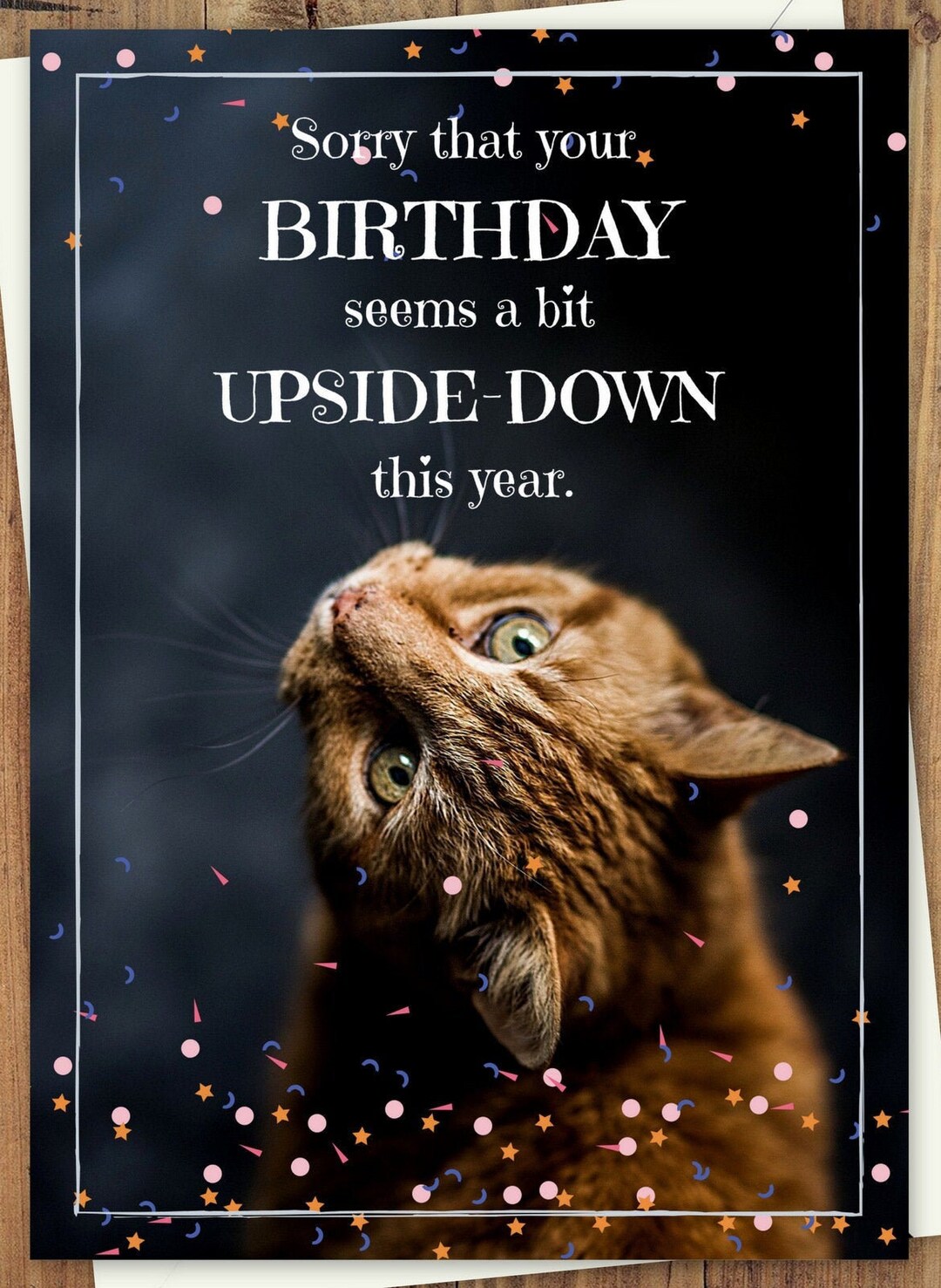 Upside-down Birthday Card DIGITAL PDF FILE - Etsy