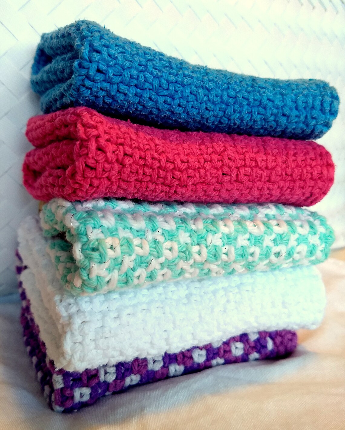 Knitting Pattern Dishcloths Linen Stitch Washcloths DIGITAL - Etsy