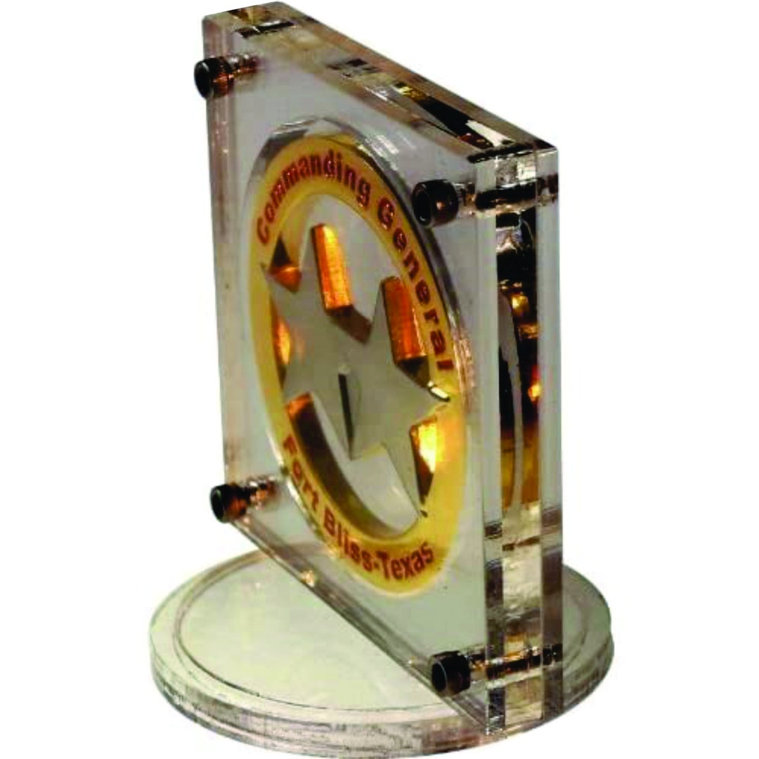 Gaus-usa Clear Acrylic Coin Display With Black Firearm Fasteners - Etsy