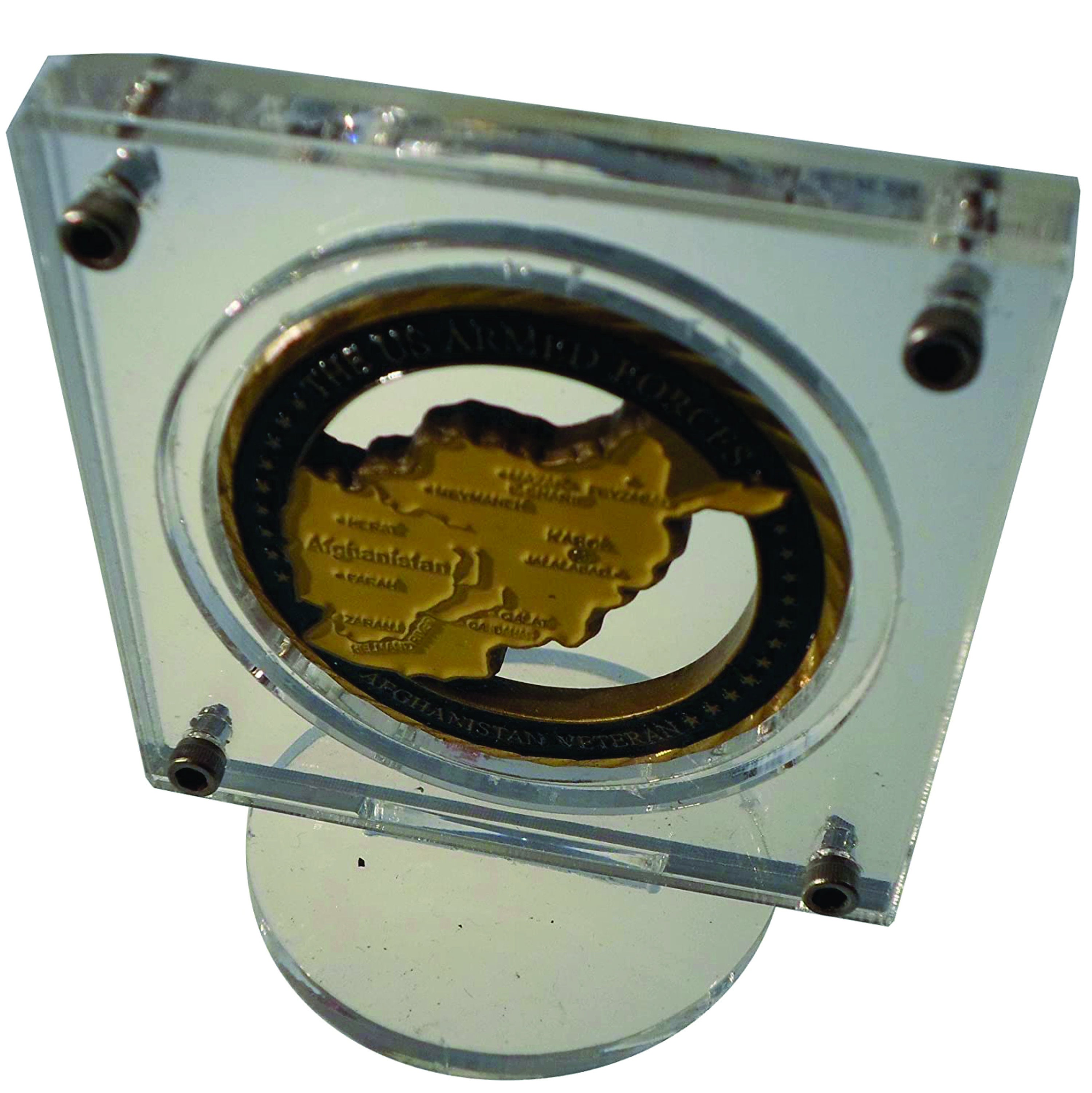 Gaus-usa Clear Acrylic Coin Display With Black Firearm Fasteners - Etsy