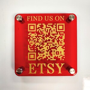 QR Code Plaque - Etsy