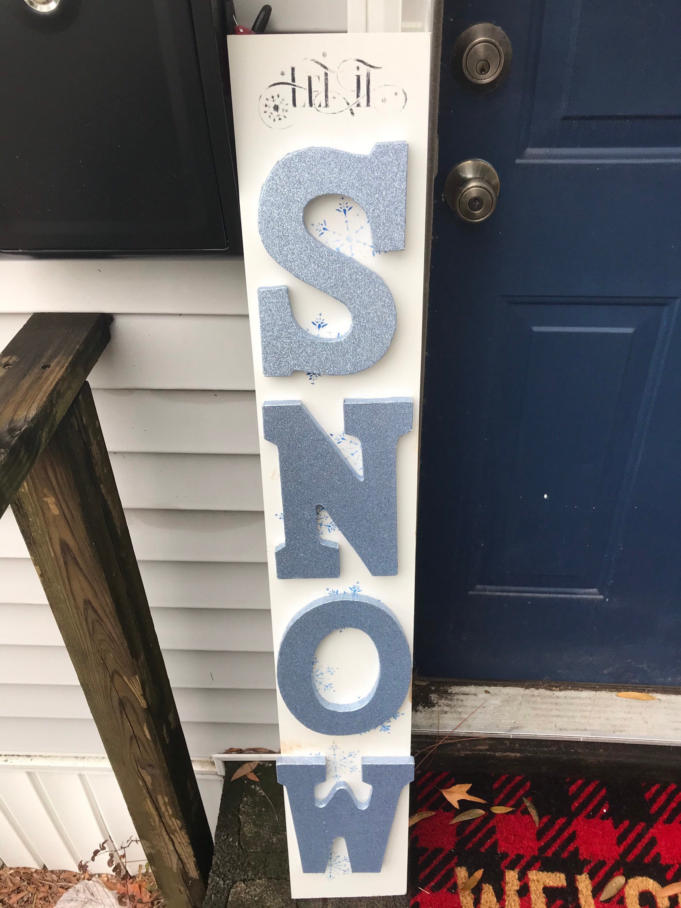 Handmade Let It Snow / Porch Board/ Porch Sign - Etsy