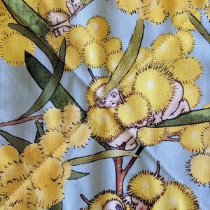 May Gibbs Gumnut Babies Quilt : Lemon Yellow Wattle Babies Handmade ...