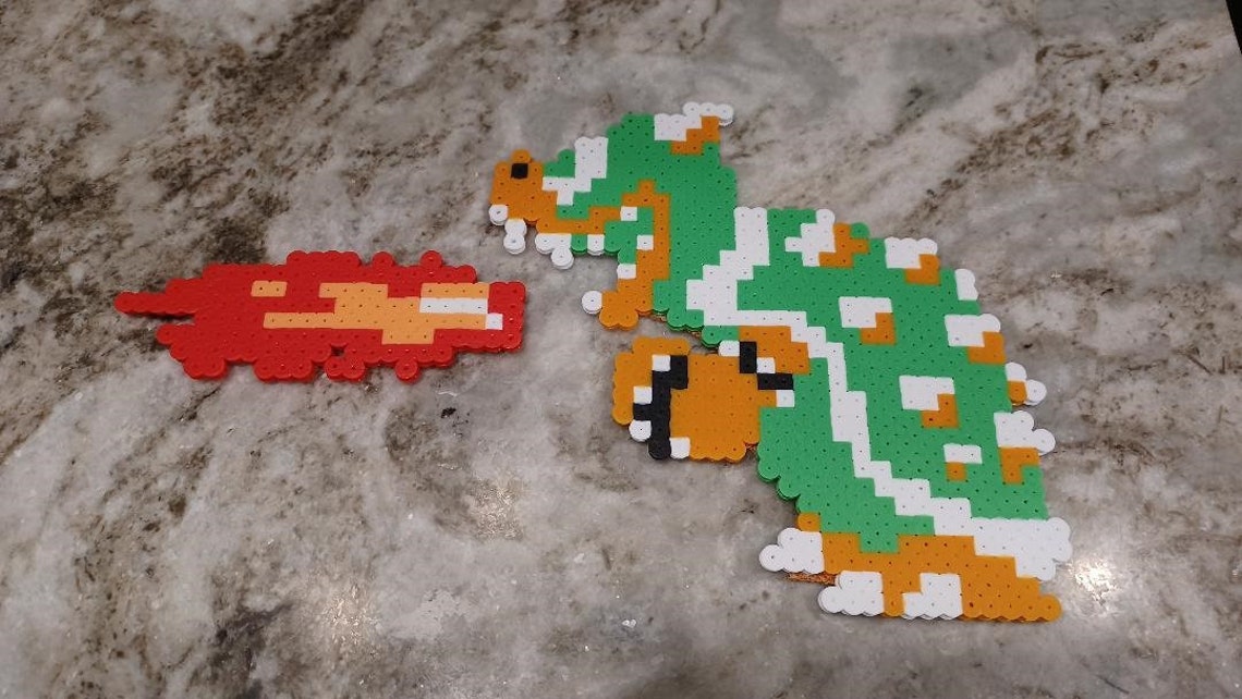 8 Bit NES Super Mario Brothers Large Perler Sprite Set: - Etsy