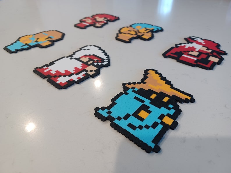 8 Bit NES Final Fantasy 1 Perler Sprites: Magnets and Coasters - Etsy