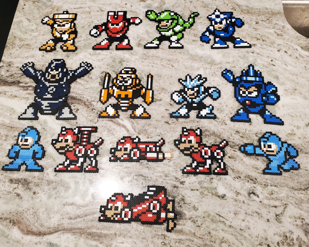 8 Bit NES Mega Man 3 Perler Sprites: Magnets and Coasters - Etsy