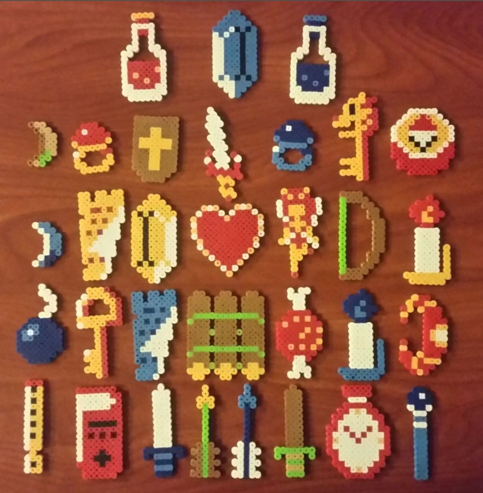 The Legend of Zelda Items NES Perler Sprites: Coasters - Etsy