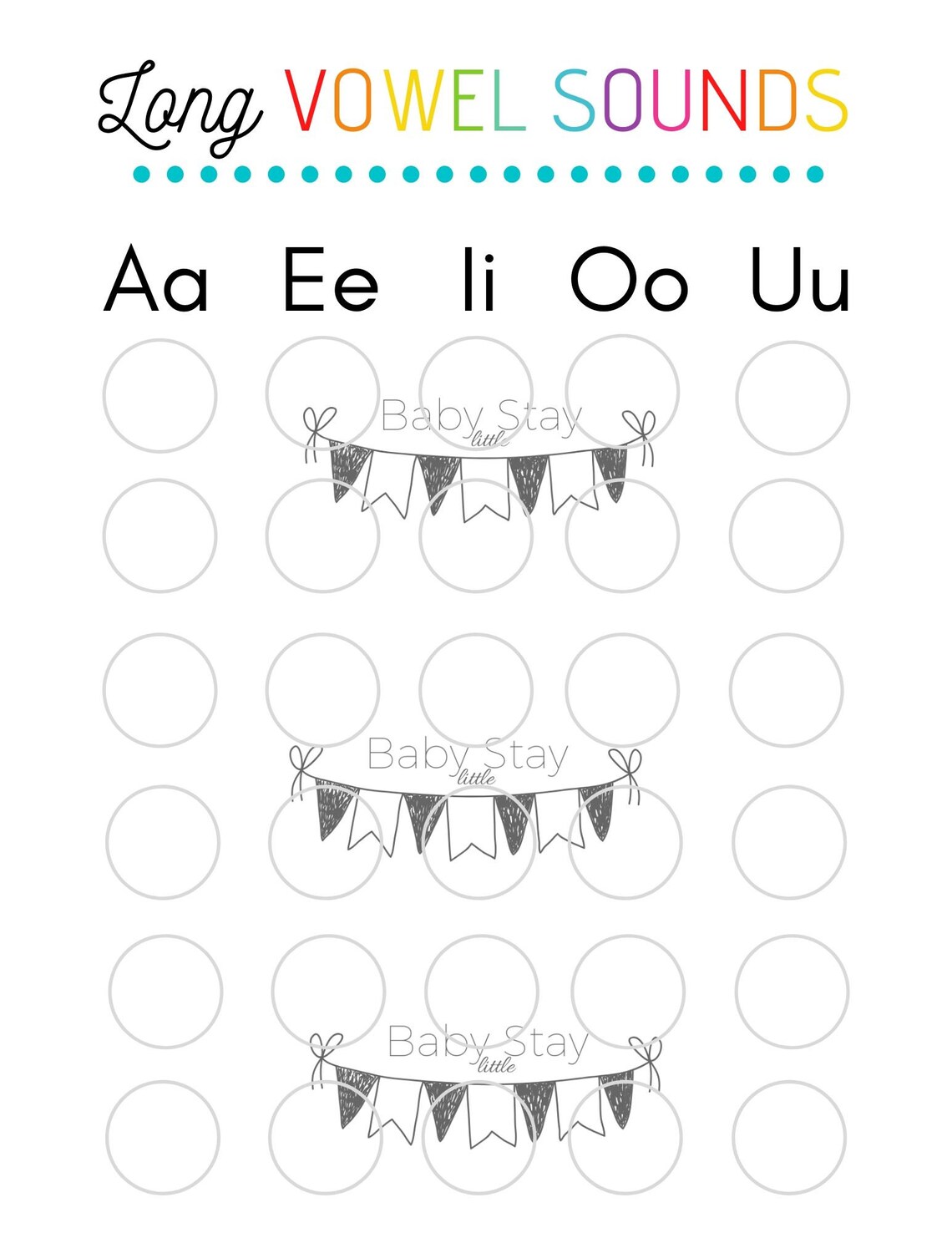 Long Vowel Sounds Matching Printable Digital Download | Etsy