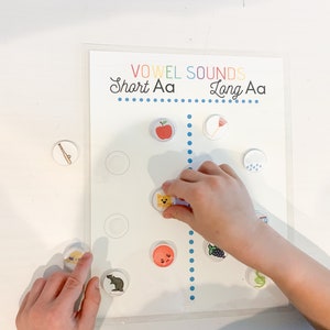 Vowel Sounds Matching Game | Digital Download Homeschool | Preschool ...
