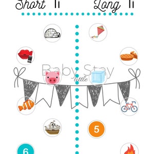 Vowel Sounds Matching Game | Digital Download Homeschool | Preschool ...