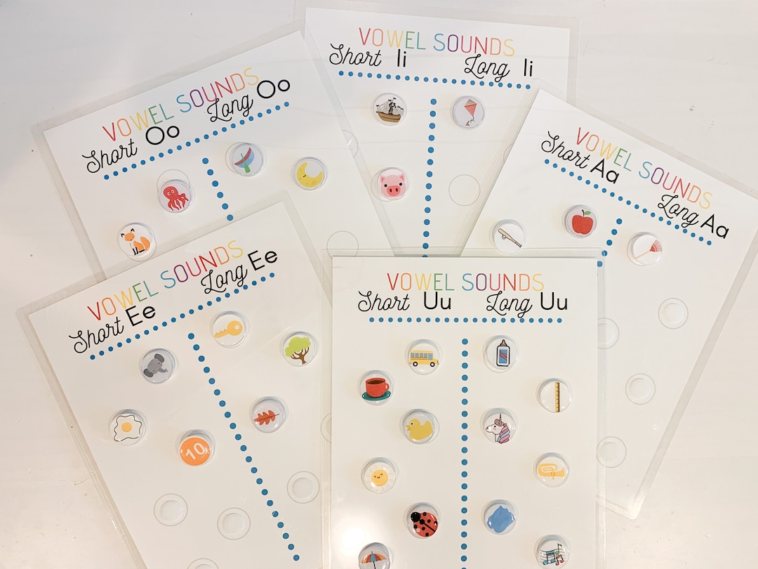 Vowel Sounds Matching Game | Digital Download Homeschool | Preschool ...