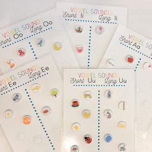 Vowel Sounds Matching Game | Digital Download Homeschool | Preschool ...