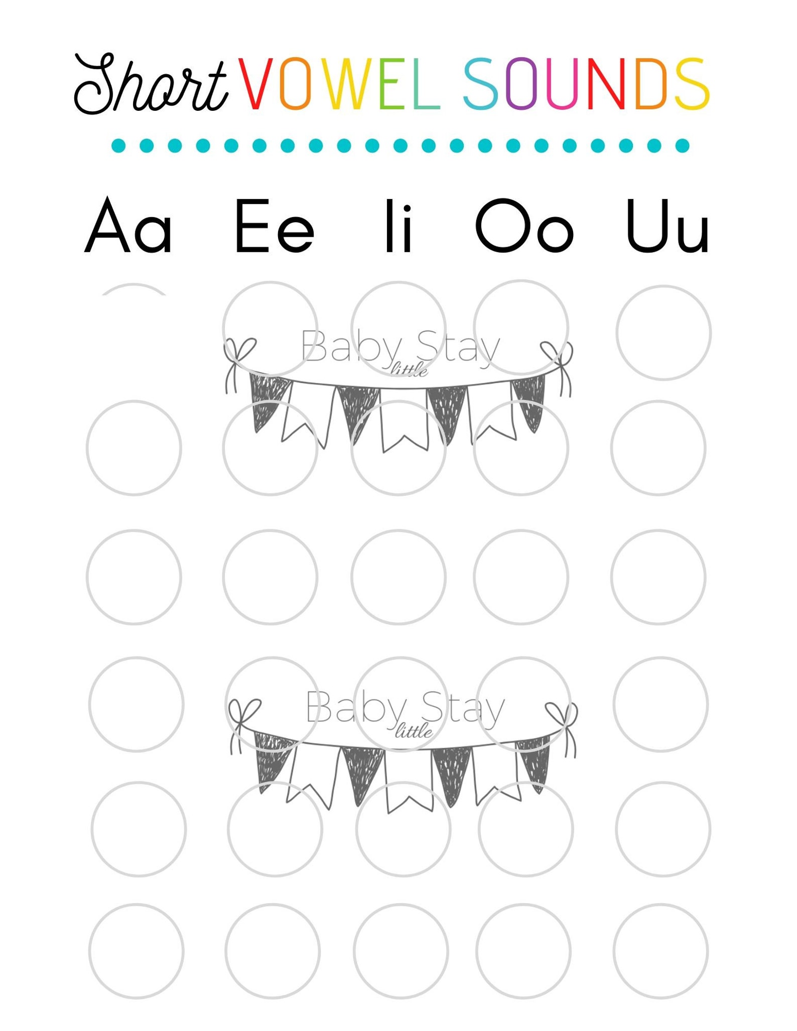 Short Vowel Sounds Matching Printable Digital Download - Etsy
