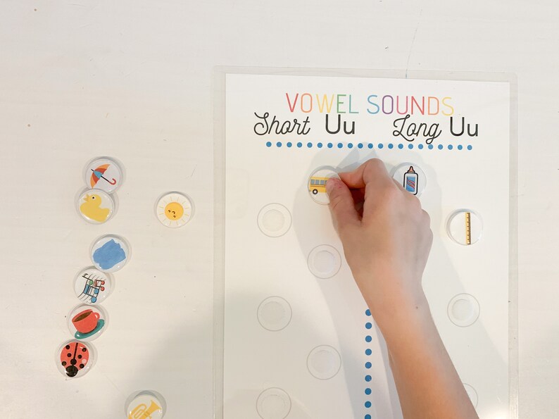 Vowel Sounds Matching Game | Digital Download Homeschool | Preschool ...