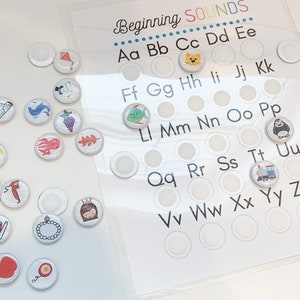 Beginning Sounds Matching Printable | Digital Download Homeschool ...