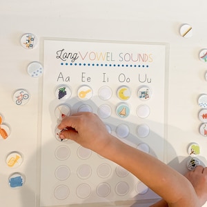 Long Vowel Sounds Matching Printable | Digital Download Preschool ...
