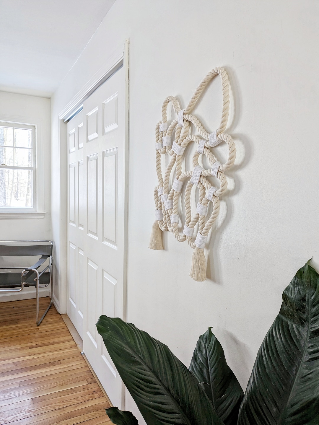 Large Rope Art Wall Sculpture, Neutral Fiber Art - Etsy