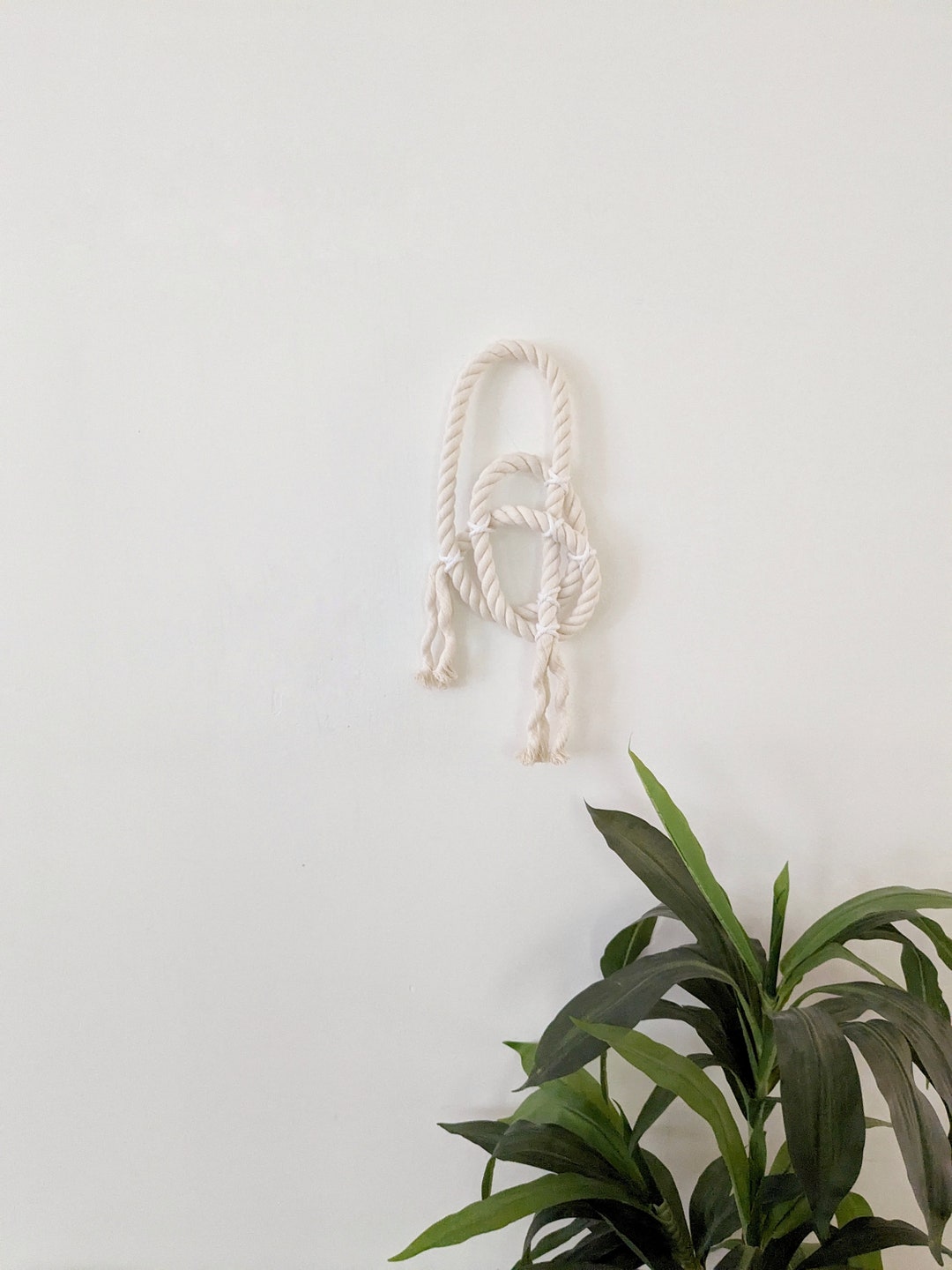 Rope Art Wall Sculpture Neutral Fiber Art Wall Hanging - Etsy
