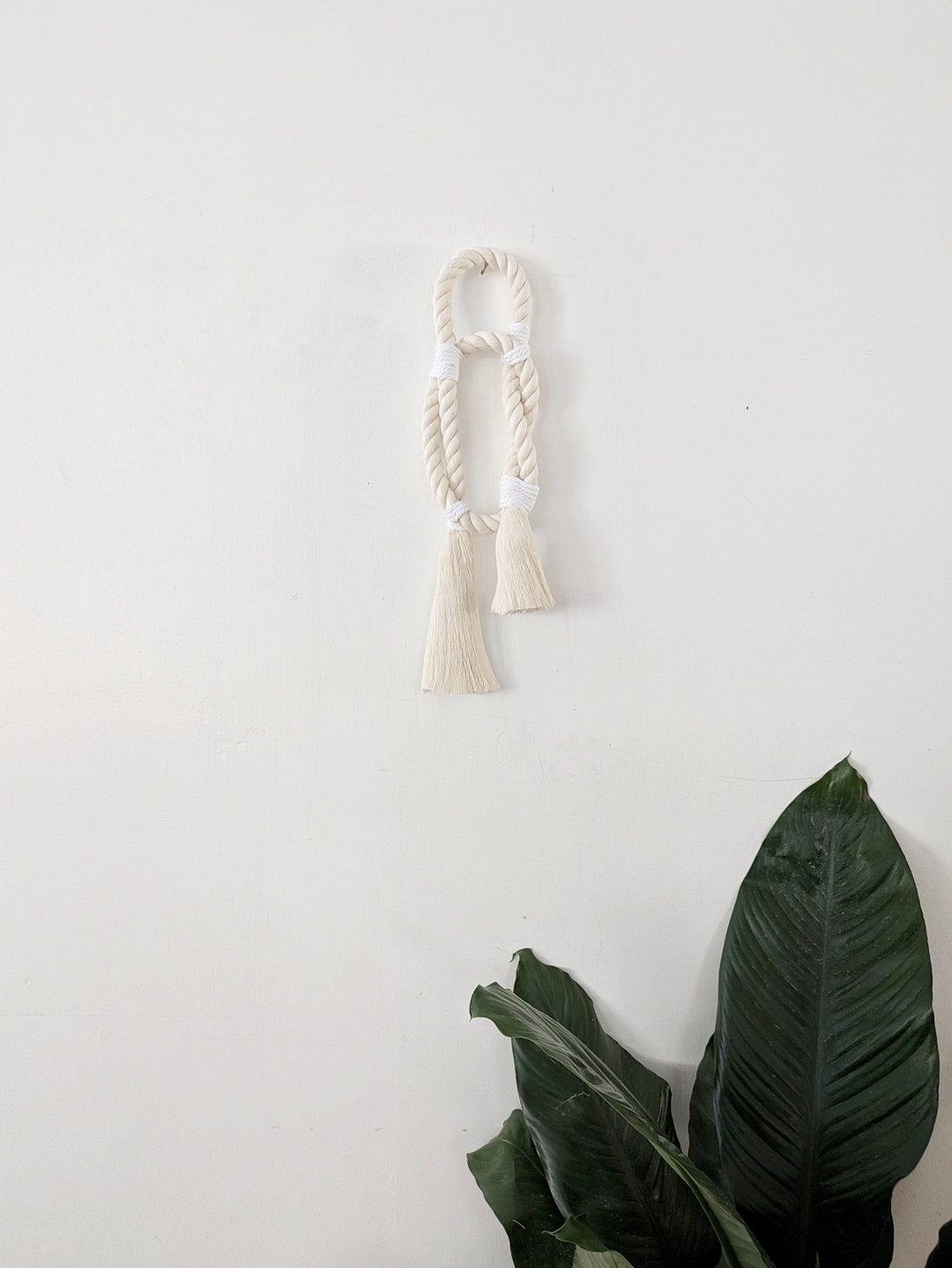 Rope Art Wall Sculpture, Neutral Fiber Art Wall Hanging, Modern Fiber ...