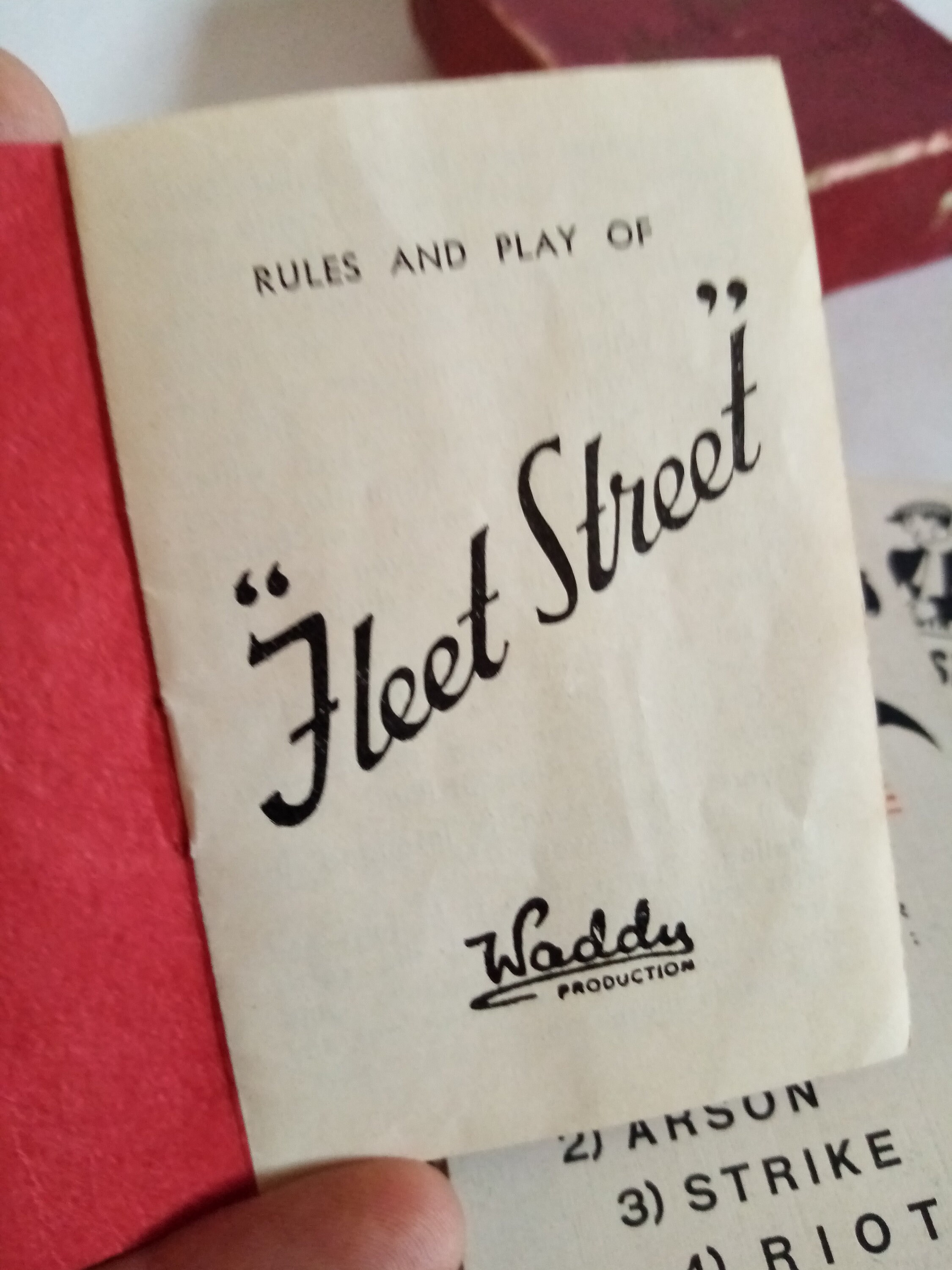 Games & Puzzles Vintage cards. newspaper industry Fire Strike Crash ...