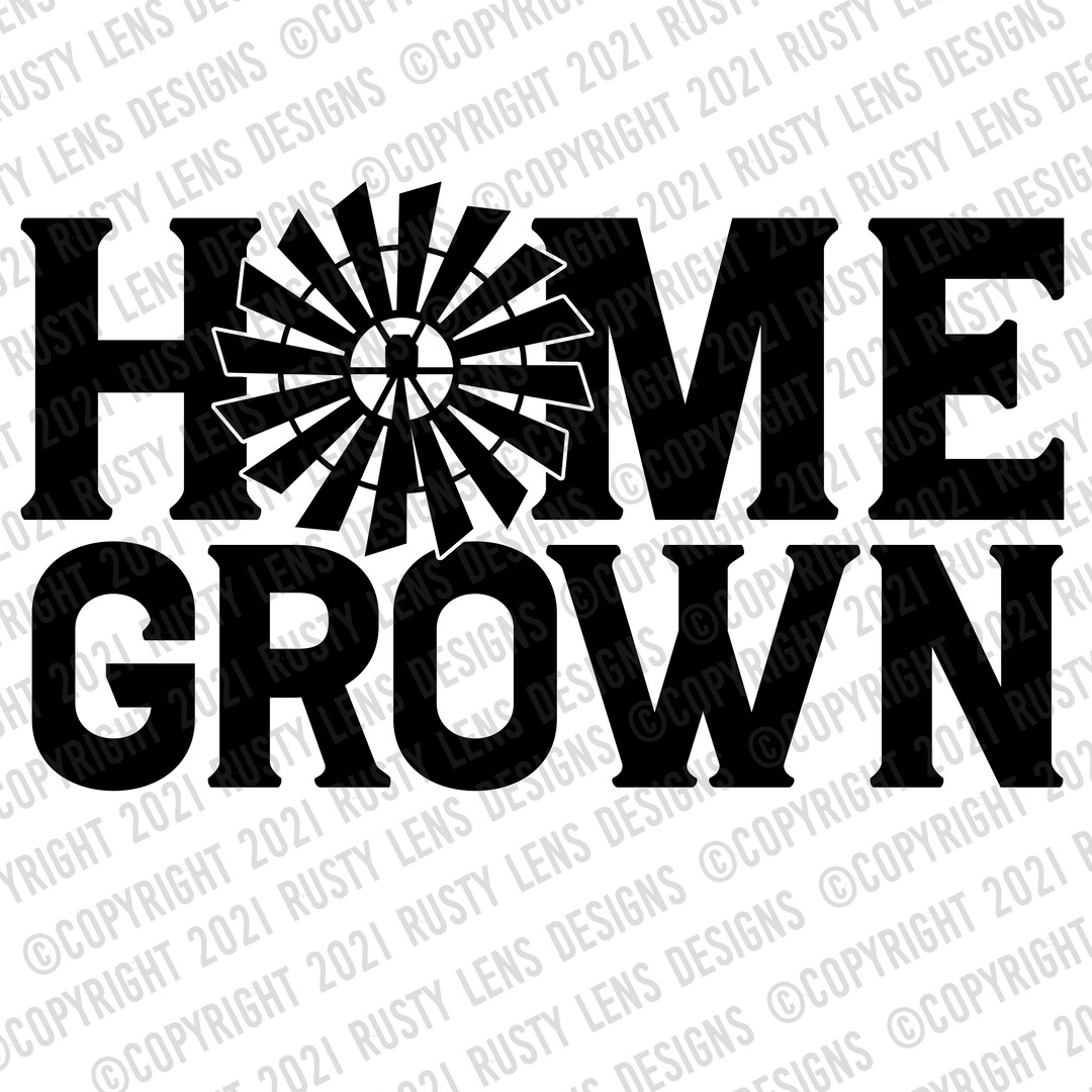 Home Grown- Cut File, Clip Art, Digital Stamp, Design Embellishment ...