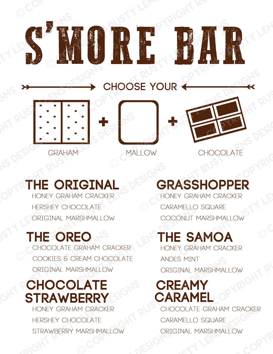 Smore Bar Signage, Digital Download - Etsy