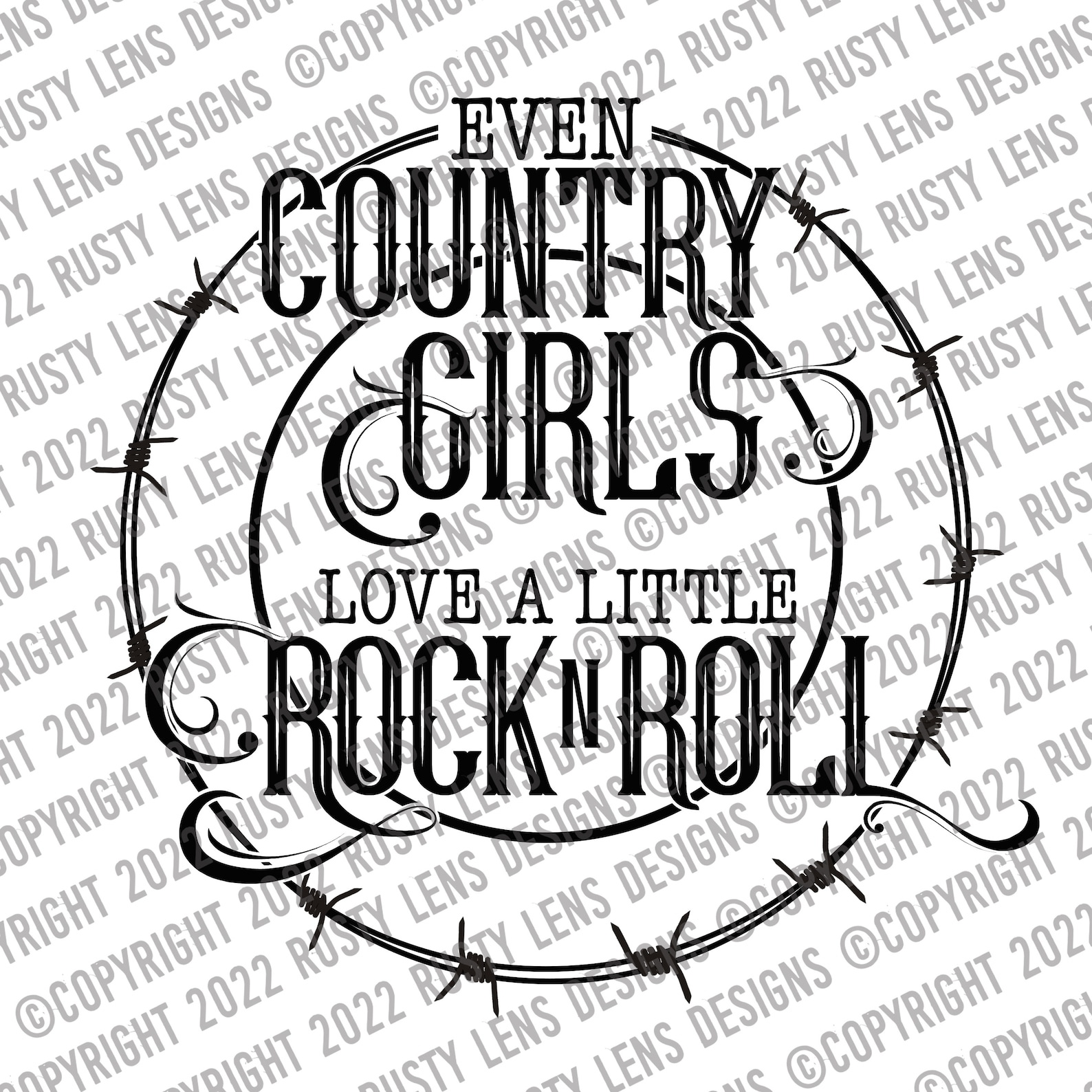 Country Girls Love Rock N Roll - Digital Download, SVG, Digital ...