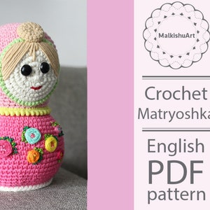 Crocheted Embroidered Matryoshka Pattern Crochet Matryoshka - Etsy