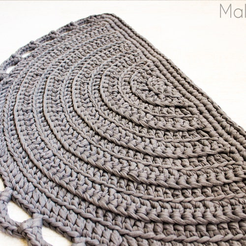 English Rug Pattern Crochet Half Moon Pdf Pattern Crochet | Etsy