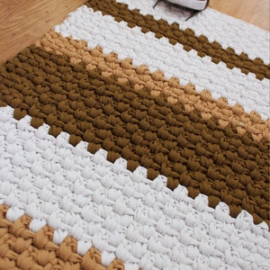 Rectangular Stripes Rug Pattern, Crochet Pdf Pattern, Crochet Rug Pdf ...
