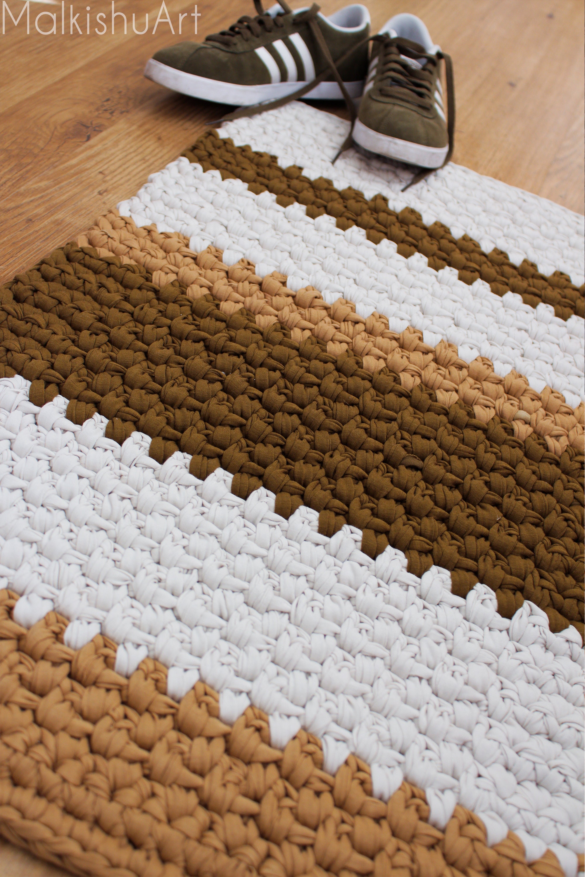 Rectangular Stripes Rug Pattern Crochet Pdf Pattern Crochet - Etsy