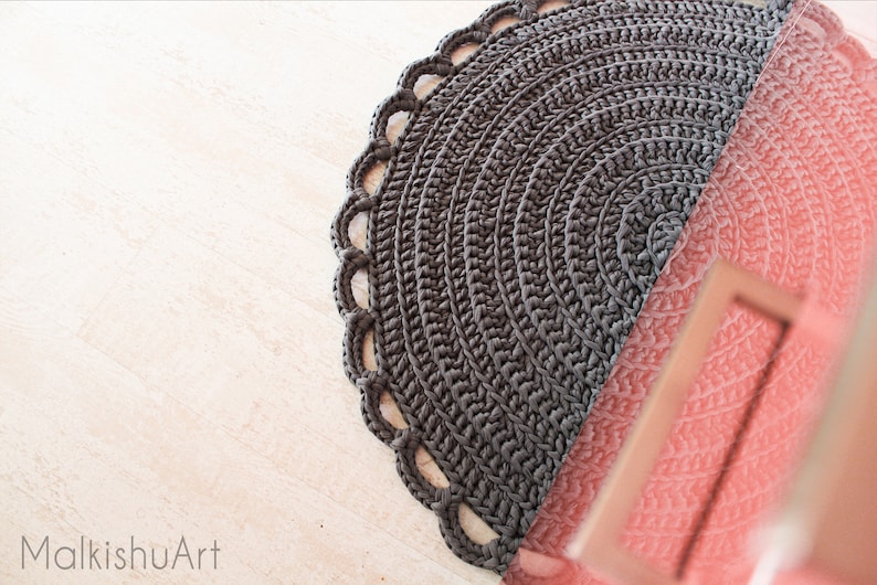 English Rug Pattern Crochet Half Moon Pdf Pattern Crochet - Etsy Israel