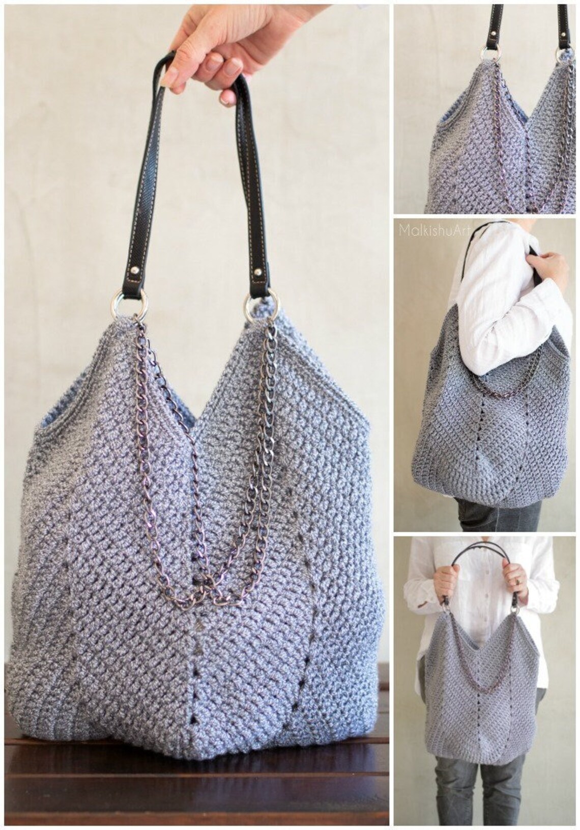 Crochet Tulip Shape Bag Pdf Pattern Crochet Bag Instructions - Etsy