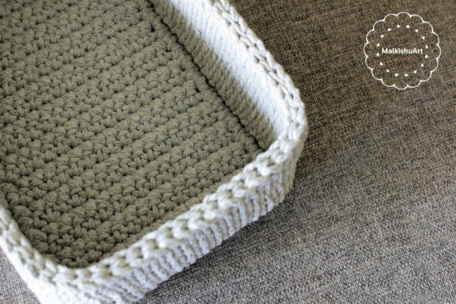 Crochet Rectangular Basket Pattern, Crochet Pattern, Instant Download ...