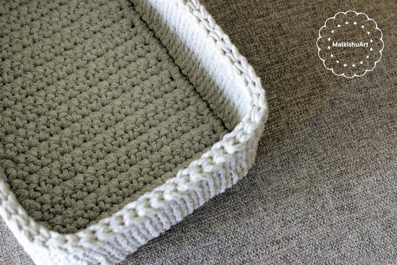 Crochet Rectangular Basket Pattern, Crochet Pattern, Instant Download ...