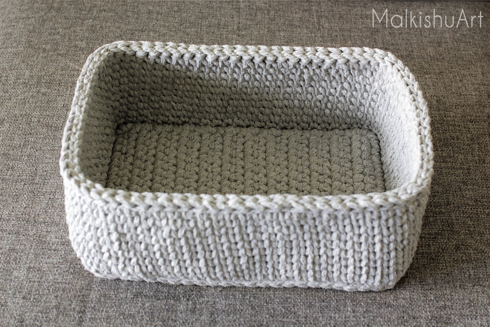 Crochet Rectangular Basket Pattern, Crochet Pattern, Instant Download ...